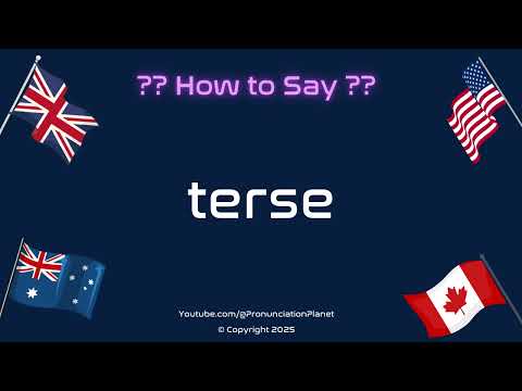 ✂️ 📏 How to Pronounce terse? (CORRECTLY) | Pronunciation Planet