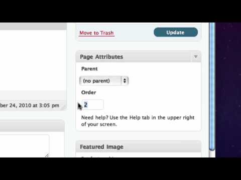 Change Page Order in Wordpress