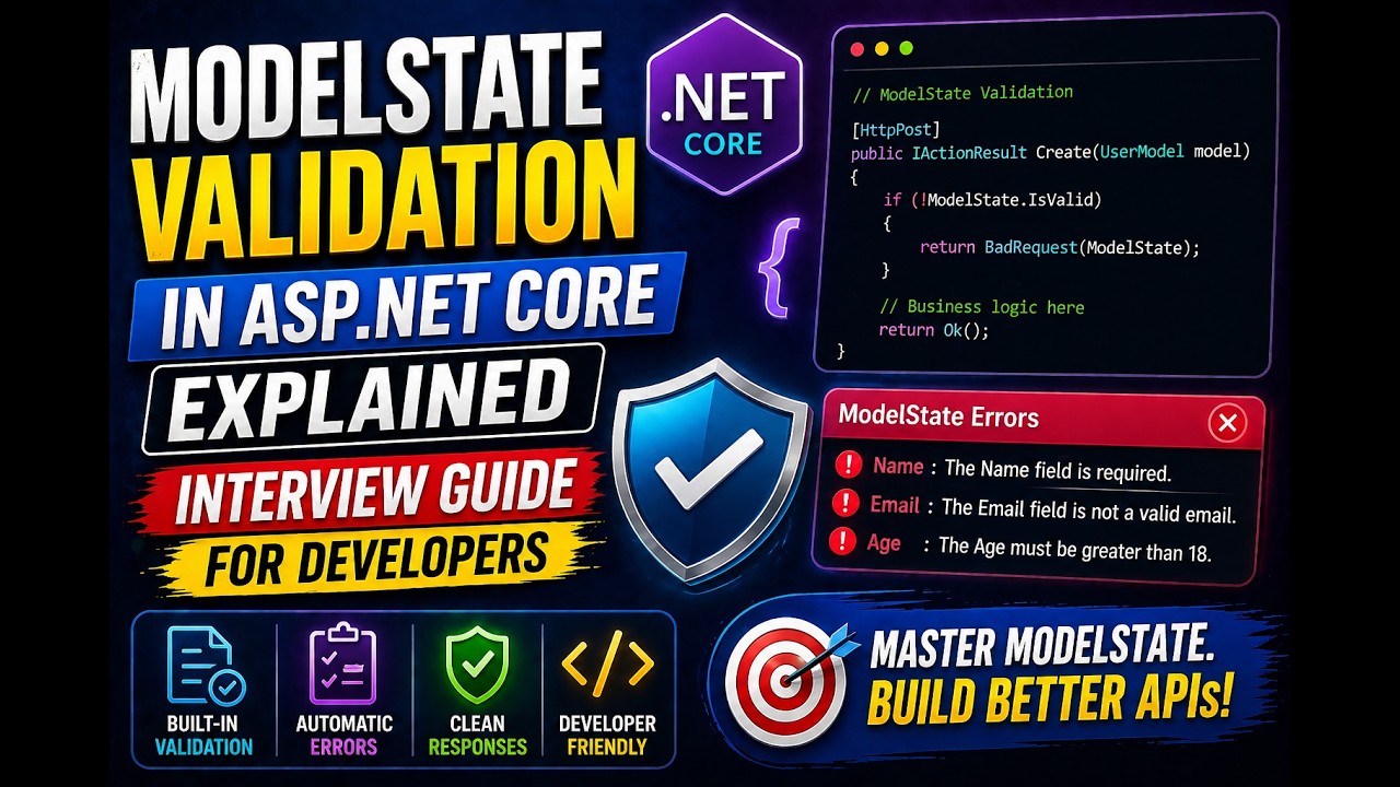 ModelState Validation in ASP.NET Core Explained |  Interview Guide for Developers
