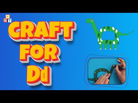 Letter 'd' craft | Alphabet craft | Phonics | simple craft | dinosaur craft