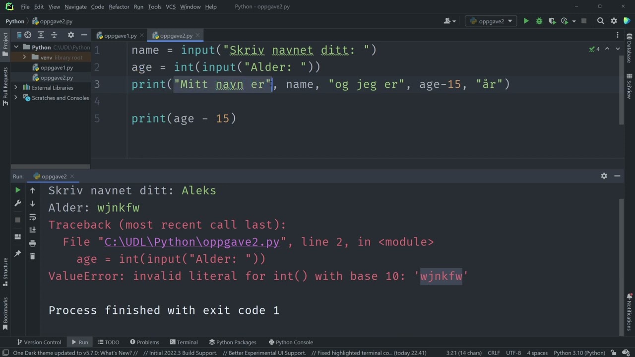 6 lette Python-oppgaver | UDL.no