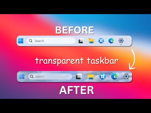 Make your Taskbar Transparent in Windows 10 and 11 (2025)