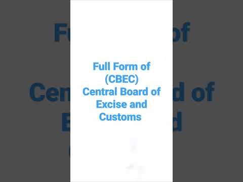 full form of CBEC