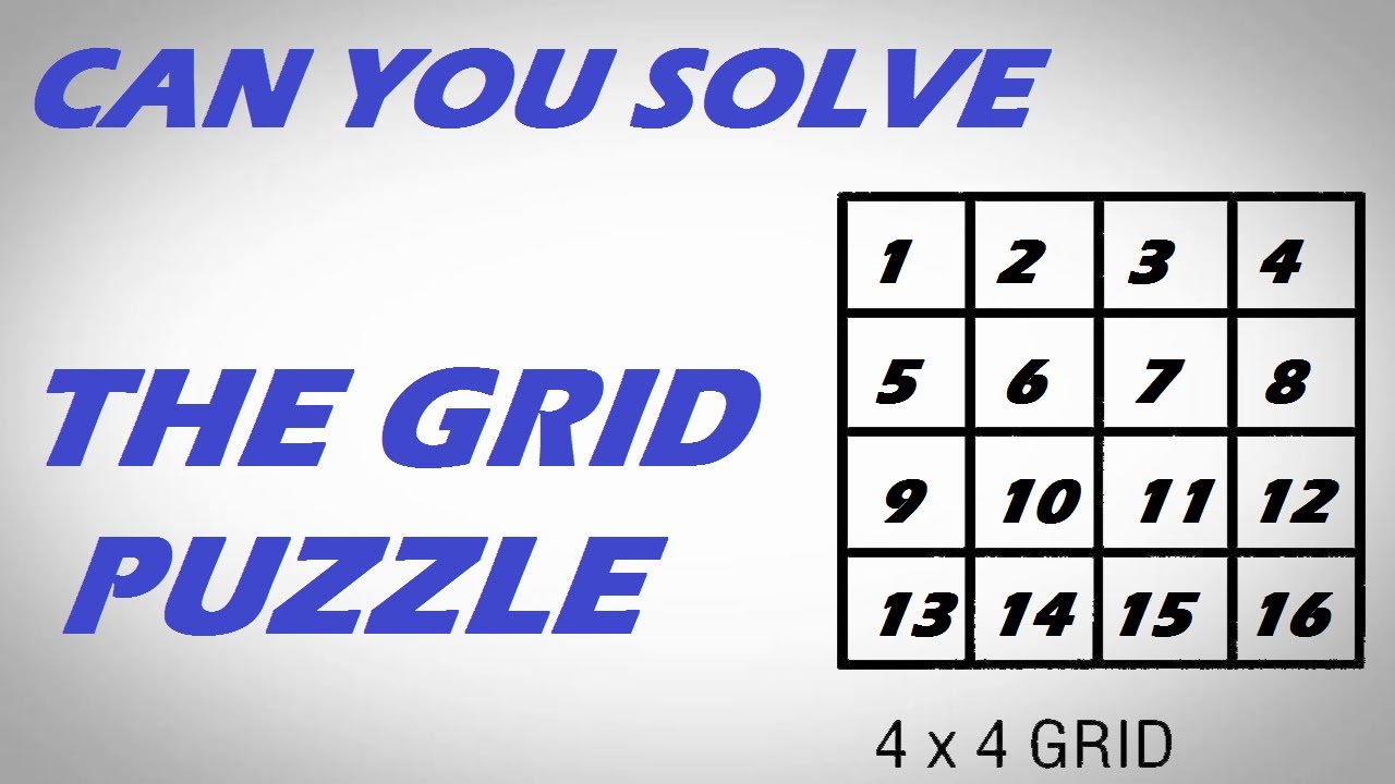CAN YOU SOLVE THIS GRID PUZZLE. BRAINY RIDDLE