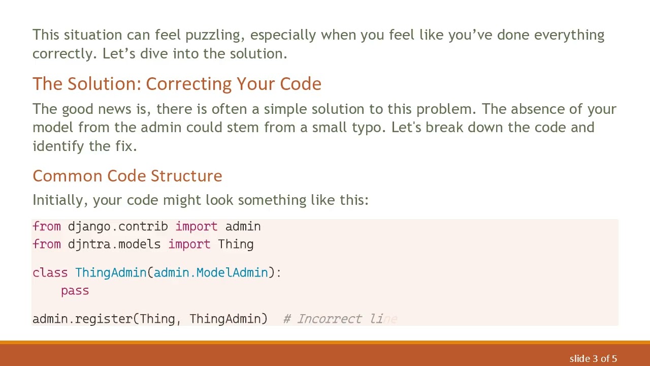 Why Does My Django Admin Model Not Show Up? Here's the Solution!