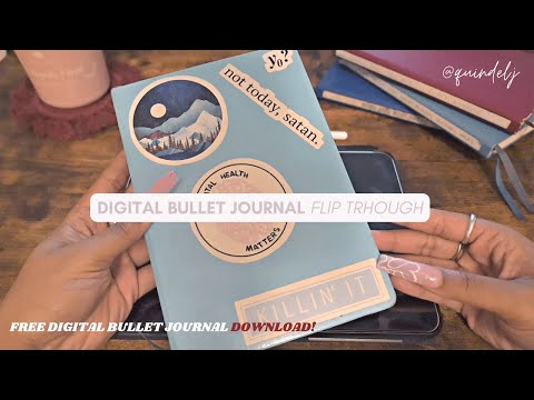 2022 Digital Planner Flip Thru | FREE DIGITAL BULLET JOURNAL MONTHLY DOWNLOAD + Beginner User Guide