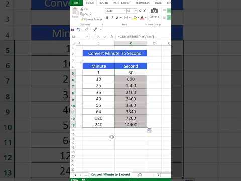 How to Convert Minutes And Second Excel sheet #convert #excel