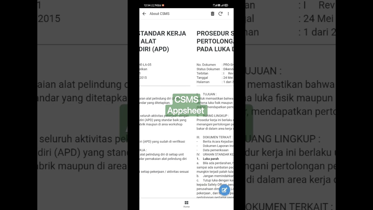 APPSHEET - Contractor Safety Management System (CSMS)