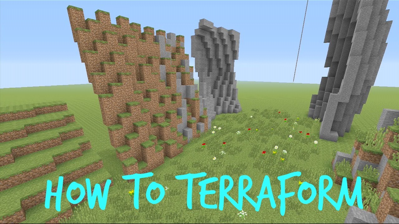 4 Easy Ways to TERRAFORM - Minecraft Tutorial