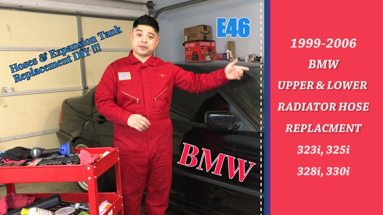 BMW Upper hose, lower hose, and Expansion tank replacement DIY 323i, 325i, 328i, 330i 1999-2006 E46