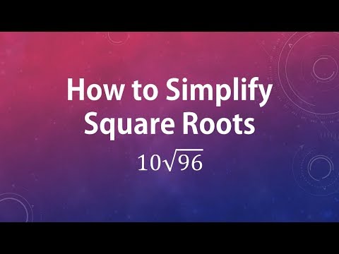 How to Simplify Square Roots: sqrt (96)