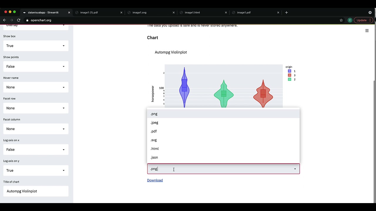 Create Violinplots using Streamlit and Plotly express (OpenCharts)