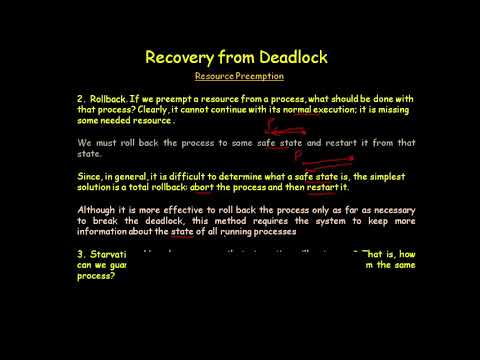 RESOURCE PREEMPTION (RECOVERY FROM DEADLOCK)