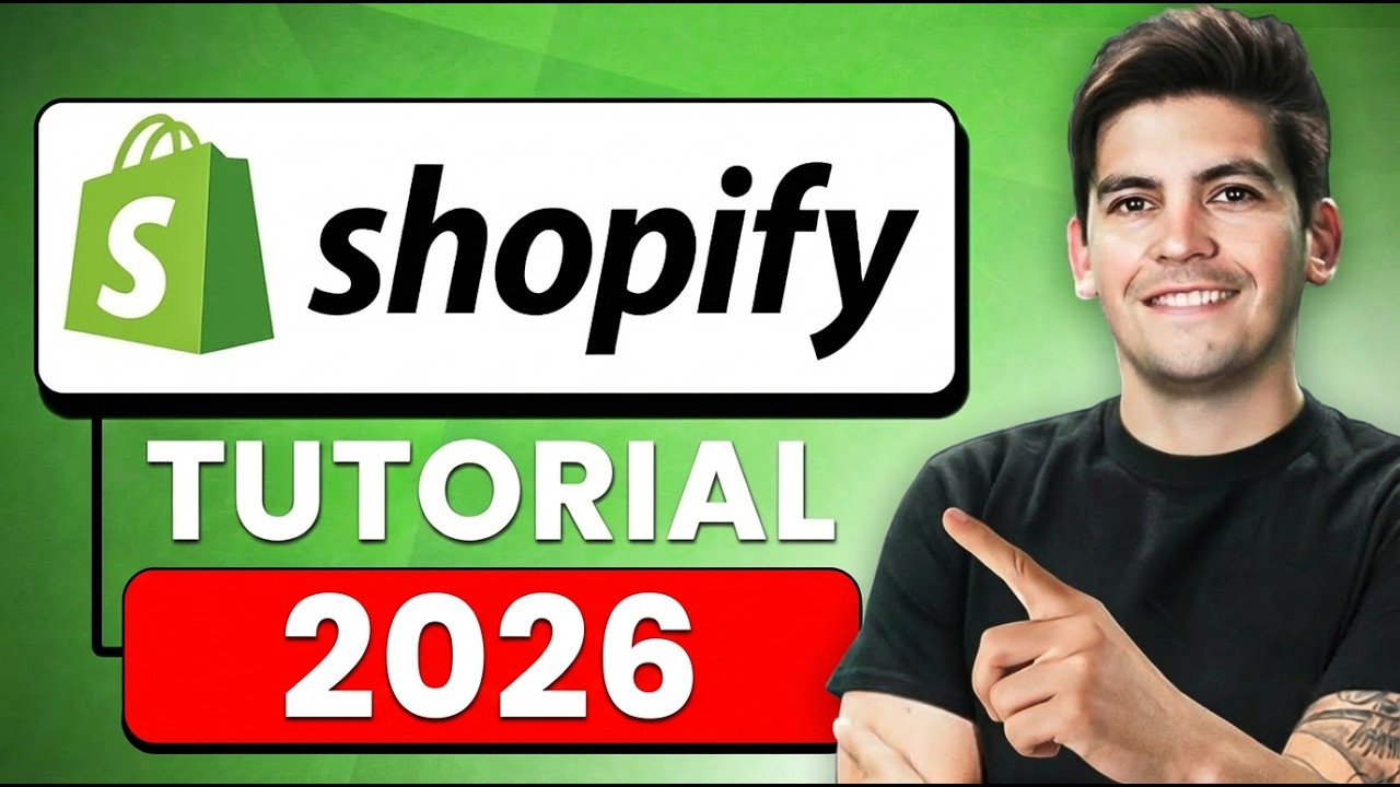 Shopify Tutorial for Beginners 2026 - Build Your First Store