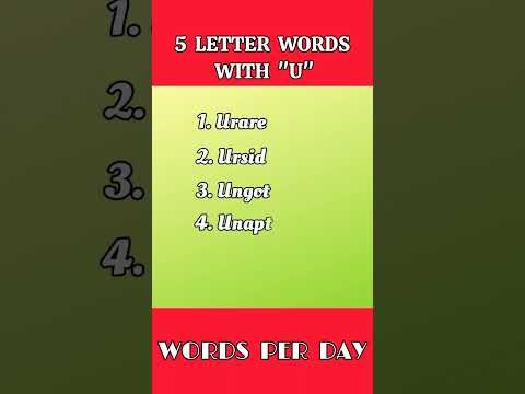 Lesser known 5 letter words starting with "U" #englishlearners #englishlearning #youtubeshorts