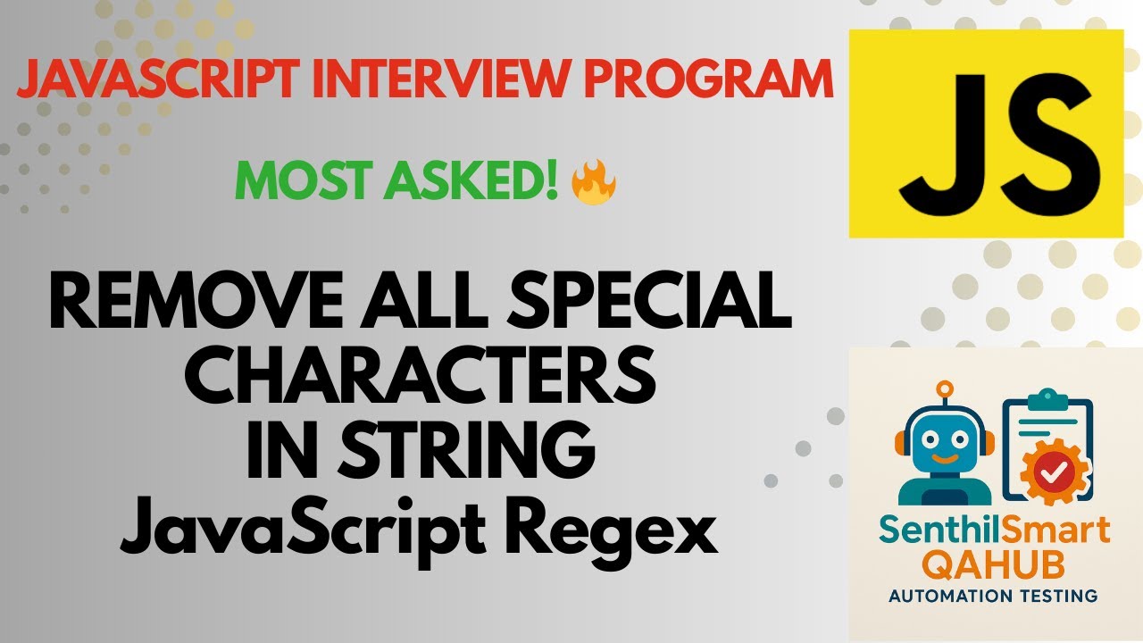 Remove All Special Characters from String — JavaScript Regex Tutorial