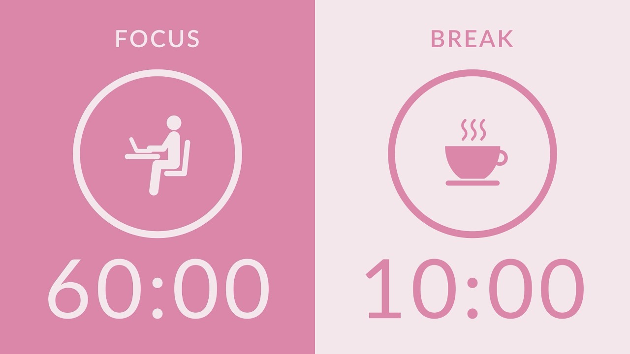 60/10 Pomodoro Timer | No Music 🔔 Bell Only | 6-Hour Study With Me for Deep Focus 🍅
