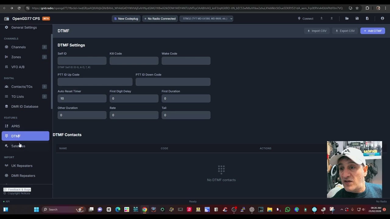 OpenGD77 New Browser based Code Plug Programer
