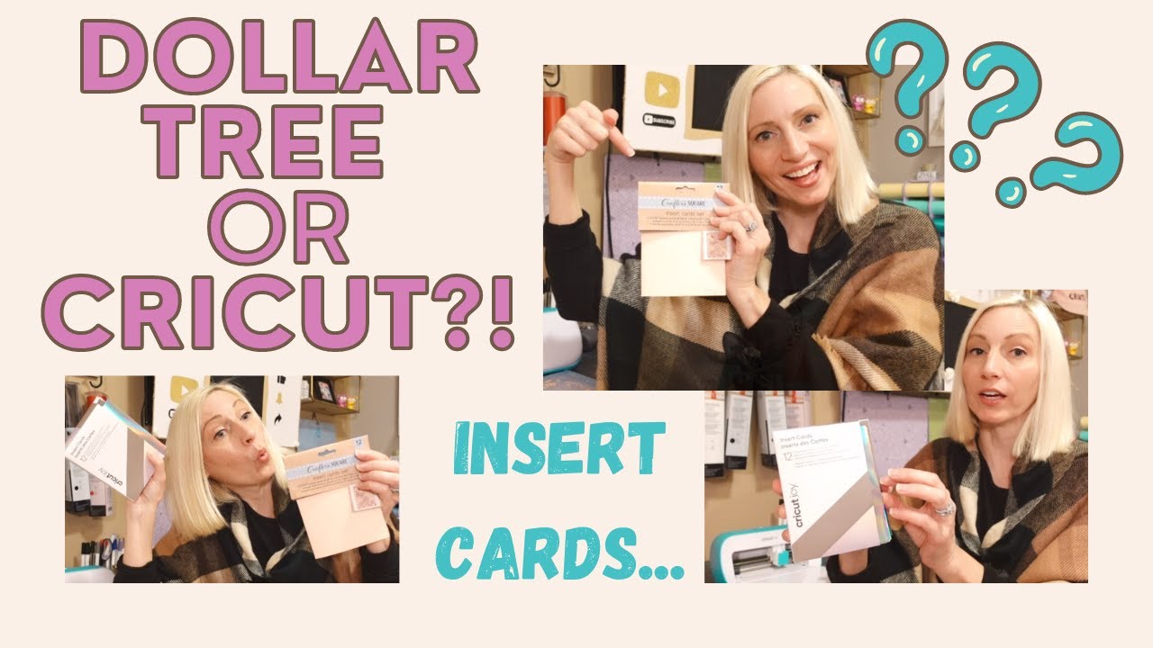 Dollar Tree has INSERT CARDS!!!😱 How do they compare to Cricut brand??🤔