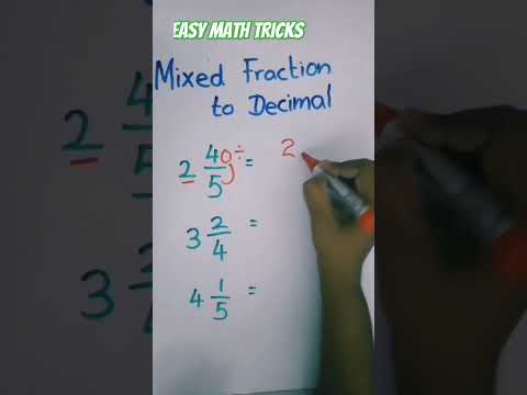 #Mix fraction to decimal❤️#hacks #math #mathhacks #shortsvideo #lovemaths #easy #youtube #