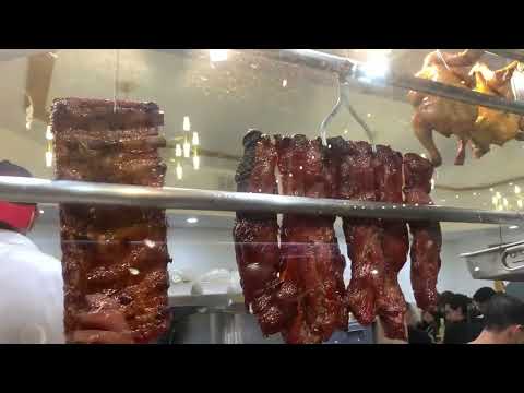 Chinese food in New York City's Chinatown.
