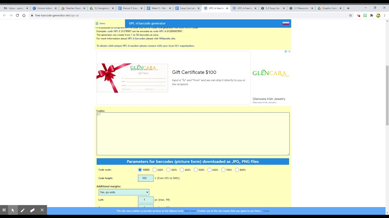 Barcode Generator Tutorial 1