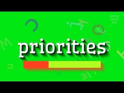How to say "priorities"! (High Quality Voices)