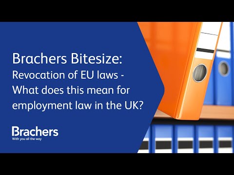 Brachers Bitesize: Revocation of EU laws - What does this mean for employment law in the UK?