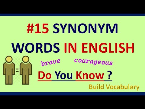 15 Synonym Words in English I English Vocabulary I Learn English I English I Quiz I similar words I