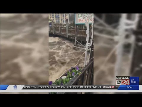 Viral video of flooding in Gatlinburg, Tennessee