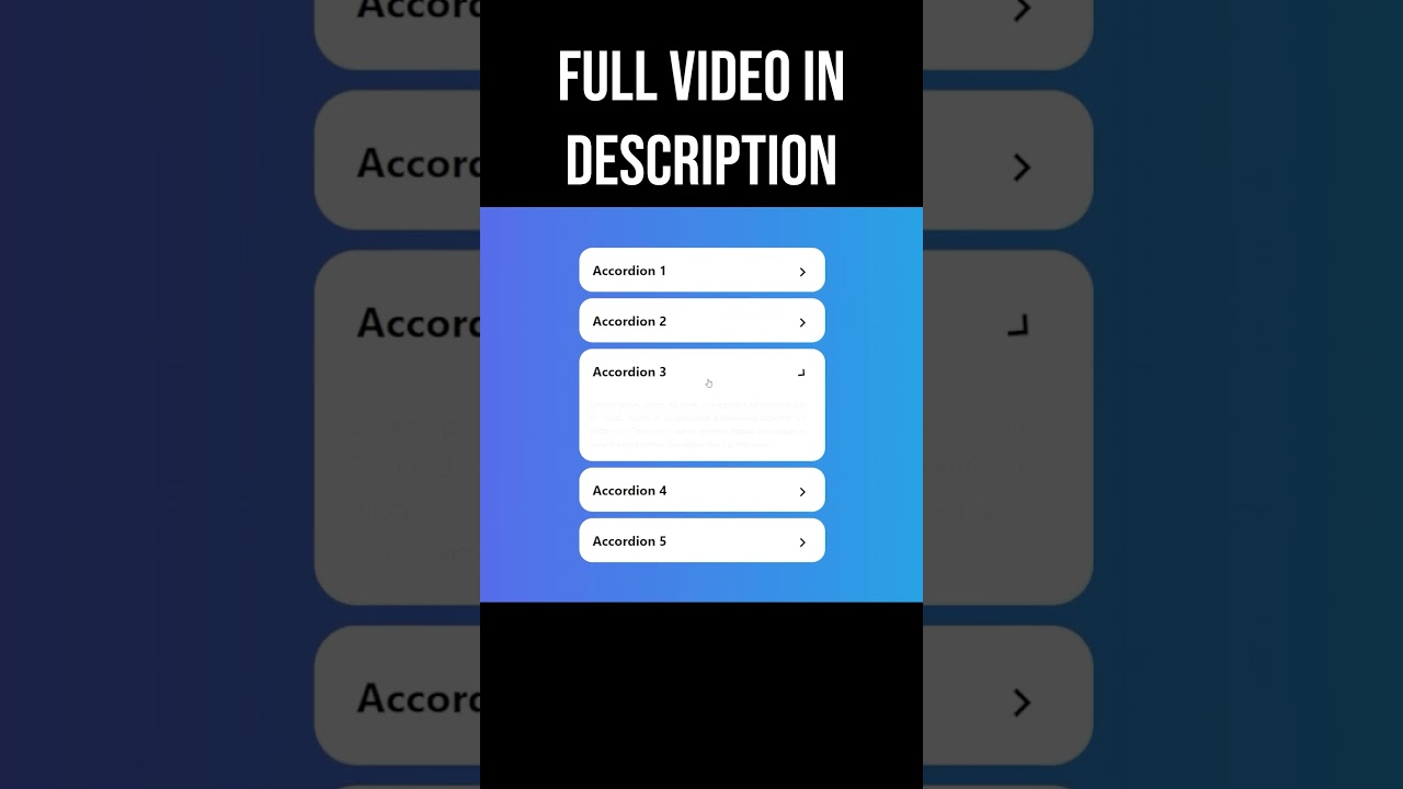 Accordion Menu with React & Tailwind #tailwindcss #react #reactfrontend #webdevelopment  #coding #js