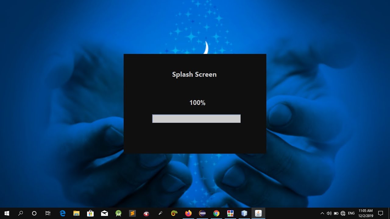 Splash screen using Progress bar in Java Swing with source code.