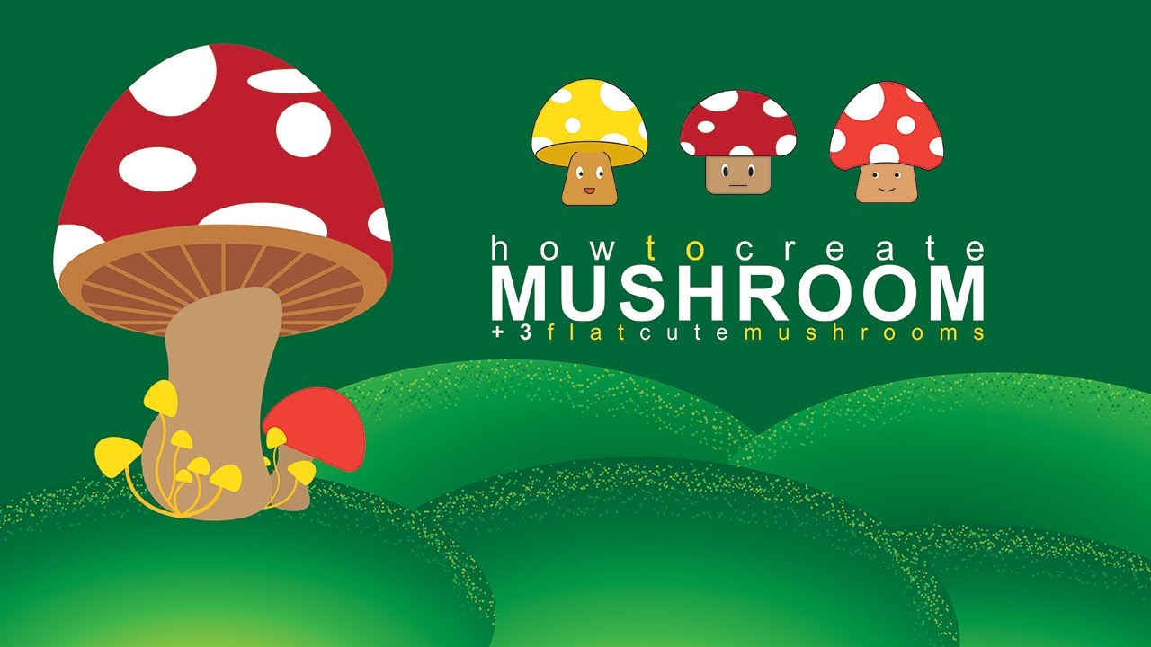 Adobe Illustrator Tutorial | How to Create a Mushroom for Beginners