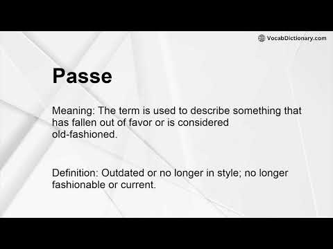 Passe Meaning