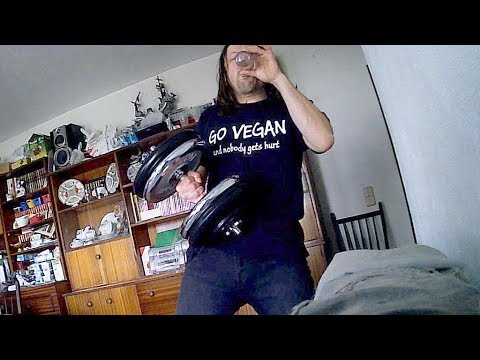 106lbs One Bicep Lift While Drinking a Glass of Water - 3/4 my Body Weight, For a Photo - 2018-05-01