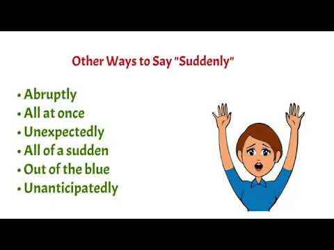 What is another word for suddenly? #spokenenglish #ielts #learnenglishspeaking #advancedenglish