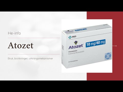 #Atozet : Indikasjoner, kontraindikasjoner, dosering, bivirkninger