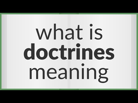 Doctrines | meaning of Doctrines