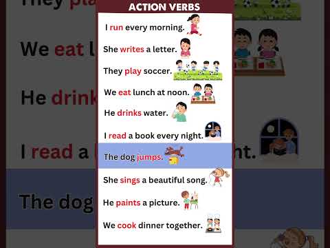 10 Daily Verbs in English with sentences | Action Words For Beginners | Learn English Fast