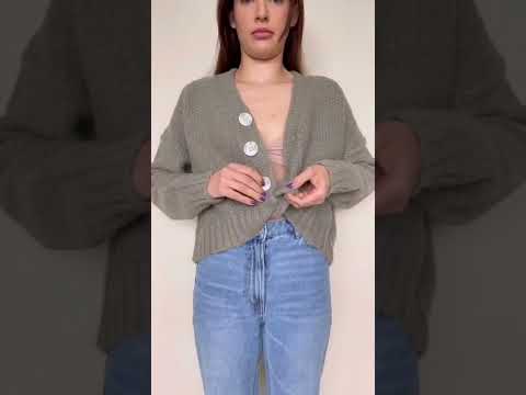 Fashion Hack: Crop your cardigan #shorts #fashionhack