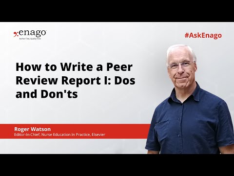 How to Write a Peer Review Report I: Dos and Don'ts