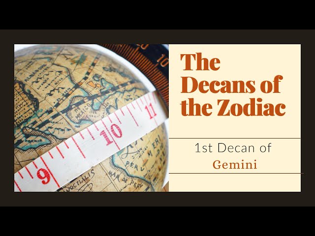Understanding the First Decan of Gemini Through the Lens of the Eight ...