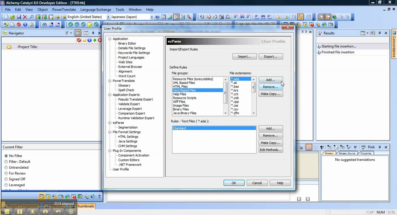 Adding a New Extension to ezParse in Catalyst 8
