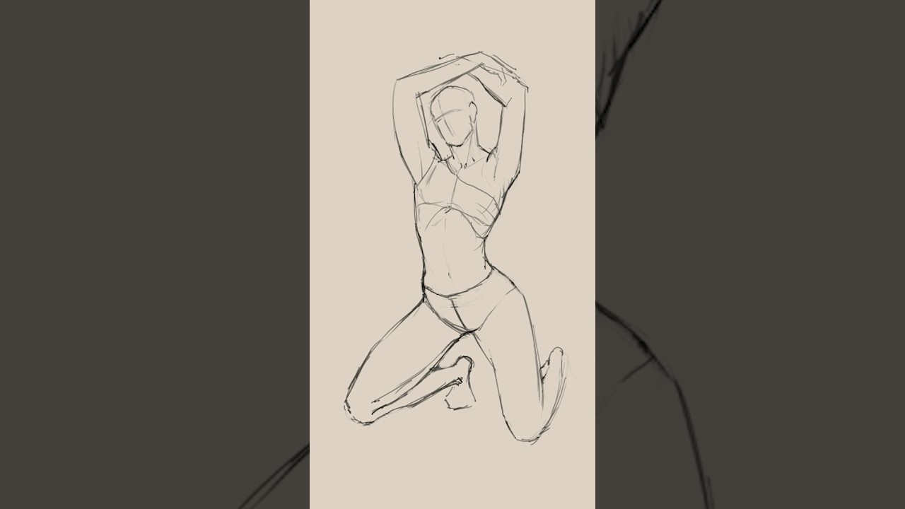 Kneeling Pose #figuredrawing #kneeling #drawingreel #poses