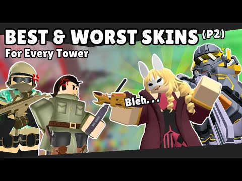 The Best & worst... Skin for Every Tower (V2) | Tower Defense Simulator