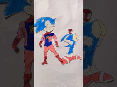 Sonic❤️ spiderman face 🤣🤣 #spiderman #hulk #cartoon #motupatlu #sonic
