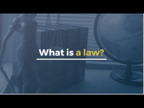 What is a law?