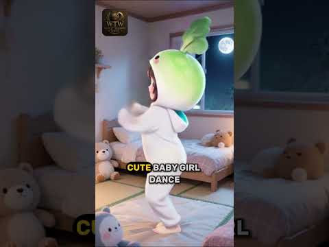 Anime girl in a white outfit jumping in a room with teddy bears #Cartoon #Anime #Bishoujo #AIVideo