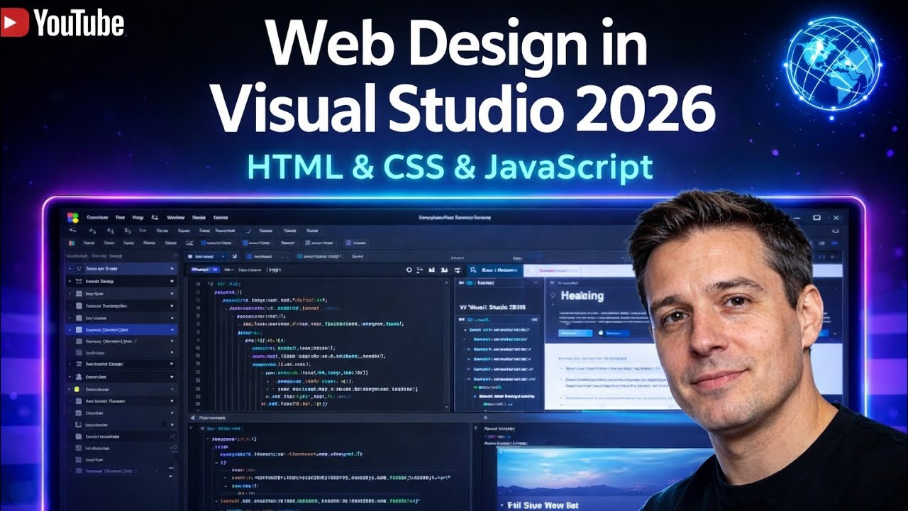 Web Design in Visual Studio 2026 | HTML CSS JavaScript 