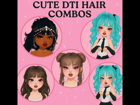DTI CUTE HAIR COMBOS THAT YOU NEED TO TRY IN DRESS TO IMPRESS PLAY WITH ME DTI ROBLOX!!!!!